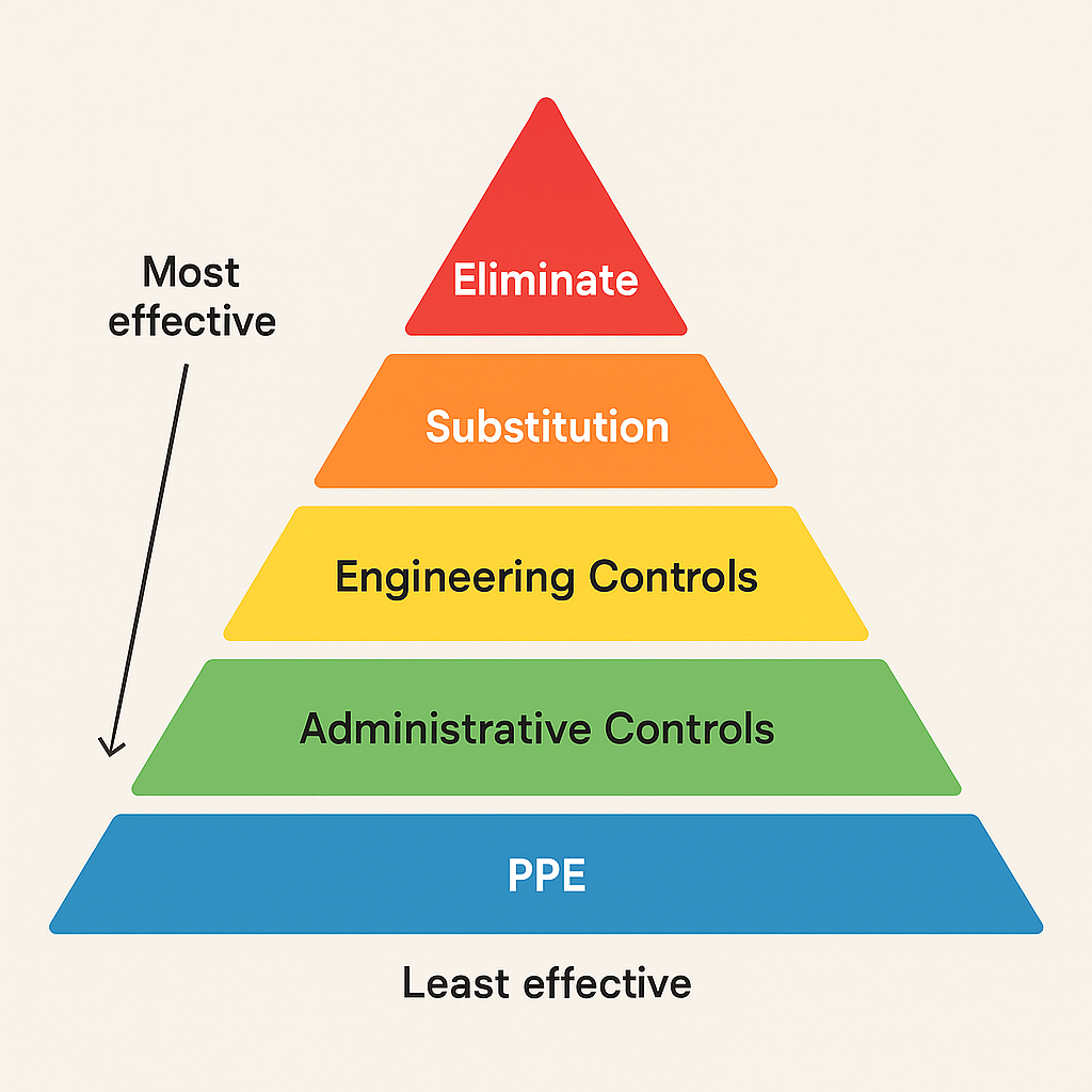 Hierarchy of Hazard Controls pyramid